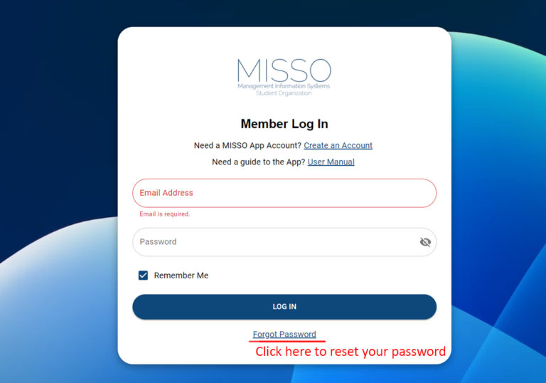 MISSO – Member App Guide - MISSO